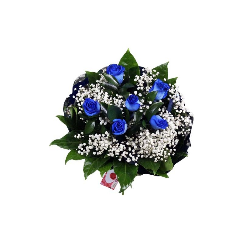 Ramo de 6 Rosas Azules para mandar a domicilio